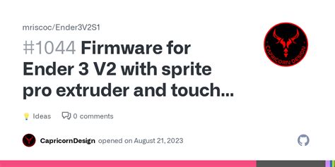 Firmware For Ender 3 V2 With Sprite Pro Extruder And Touch Screen