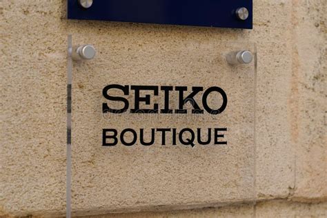 Seiko Boutique Text And Sign Logo Of Japanese Clock Shop Company