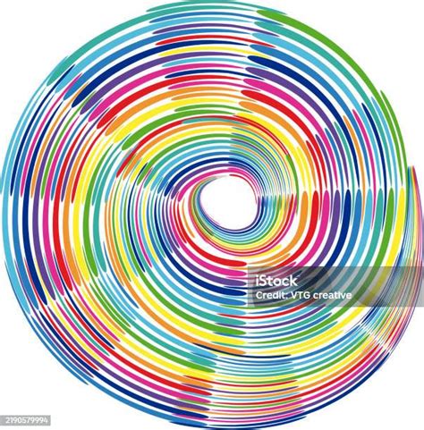 다채로운 나선형 소용돌이 소용돌이 요소 나선 소용돌이 및 소용돌이 아이콘 다채로운 추상 동심원 및 방사형 선 나선형 소용돌이 돌리기 요소 곡선에 대한 스톡 벡터 아트 및