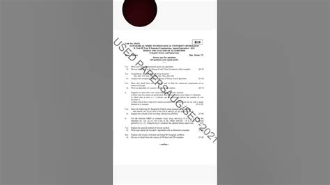Design And Analysis Of Algorithm Daa Jntuh R18 3 2 Previous Year