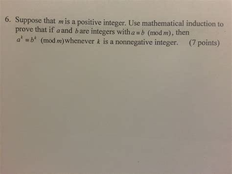 Solved Suppose That M Is A Positive Integer Use
