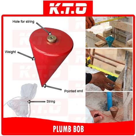 [100 Gr 1000 Gr] Plumb Bob Plummet Batu Pengukur Batu Pemberat