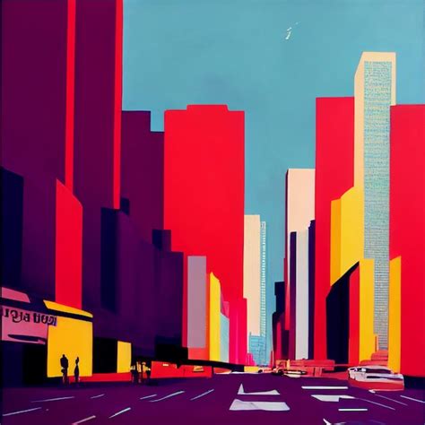 Premium AI Image A Poster For A City With A Building In The Background