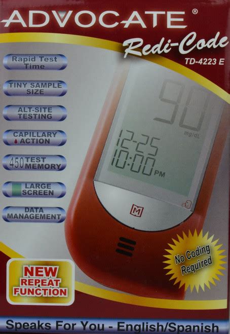 Advocate Redi Code Plus Talking Glucose Meter Medical Mega