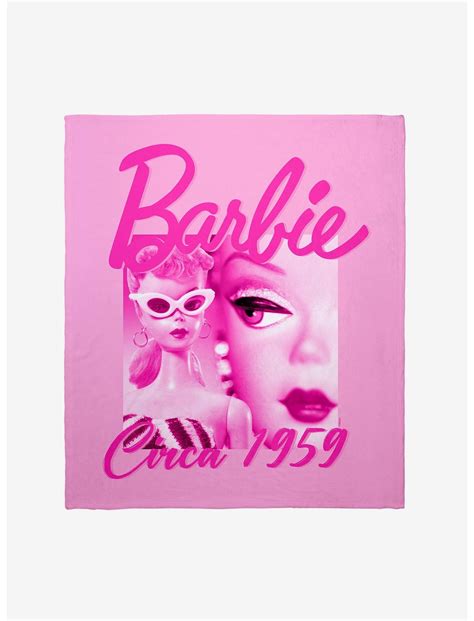 Barbie Circa 1959 Throw Blanket White Hot Topic