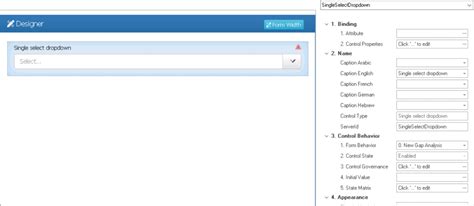 Single Select Dropdown DBP Designer Manual 14