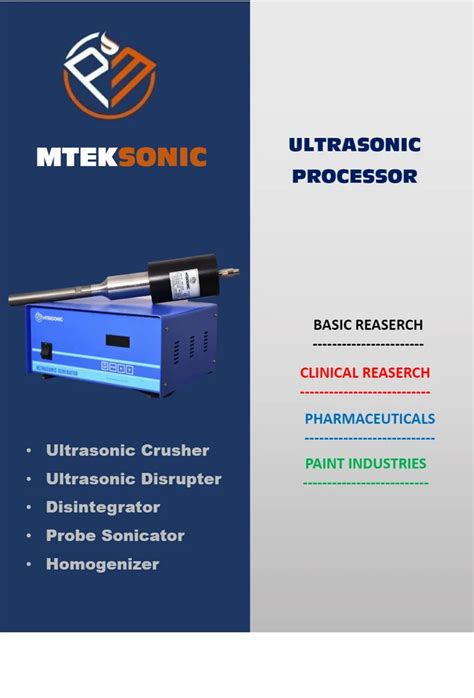 Ultrasonic Processor At ₹ 125000 Piece Ultrasonic Processors In
