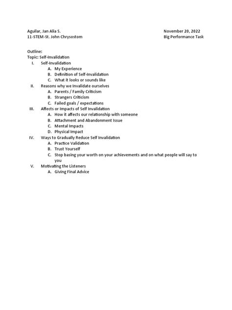 Self Invalidation Pdf