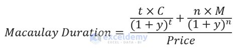 How To Use Macaulay Duration Formula In Excel 2 Easy Methods