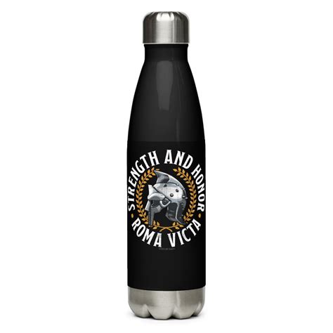 Botella De Agua De Acero Inoxidable Gladiator Strength And Honor