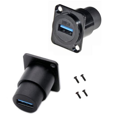 Ckepdyeh 2pcs D Type Metal Usb3 0 Socket Female To Female Usb 3 0
