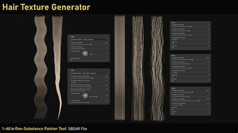 Hair Texture Generator Sbsar Flippednormals