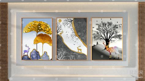 【抽象装饰画 长寿凹凸装饰画 客厅挂画 健康平安 室内装饰画3d模型】 现代vr有灯光有贴图max2016抽象装饰画 长寿凹凸装饰画 客厅挂画