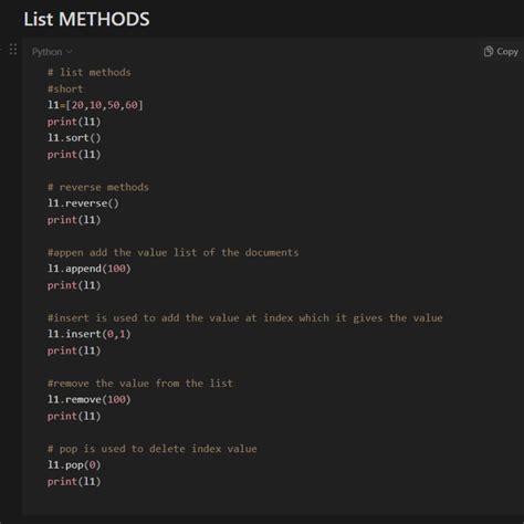 dipesh kumar mandal on linkedin python list methods