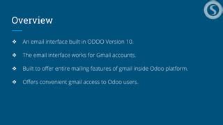 Odoo Web Email Interface Odoo Email Odoo Email Configuration PPT