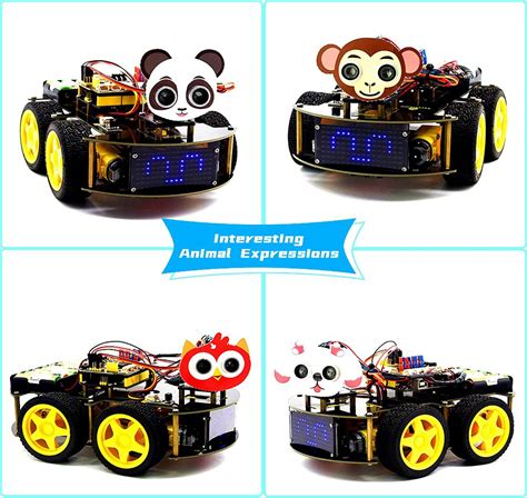 KEYESTUDIO WD Robot Car Kit For Arduino IDE With UN Board Line Tracking Module Ultrasonic