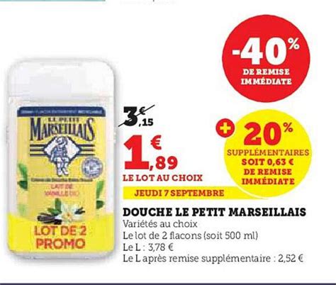 Promo Douche Le Petit Marseillais Chez Hyper U Icatalogue Fr