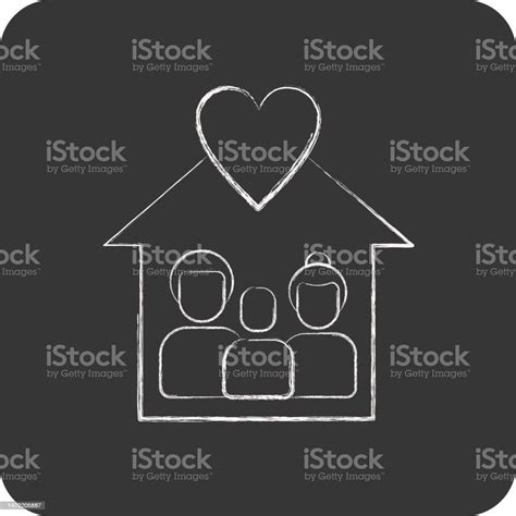 Icône Amour Familles Lié Au Symbole De La Famille Conception Simple