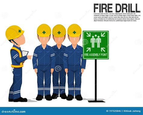 Fire Assembly Point Icon Vector Illustration 197073284
