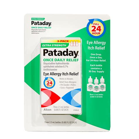 Pataday Extra Strength Once Daily Antihistamine Eye Drops 25 Ml Each