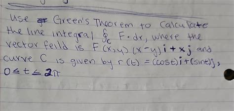 solved use green s theorem to calculate the line integral