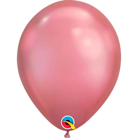 BalÃo Cromado LatÉx Rosa 11″ Inflado Com HÉlio Flowerland Flores