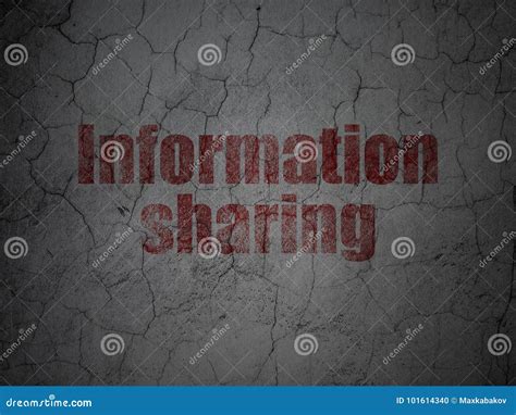 Data Concept Information Sharing On Grunge Wall Background Stock