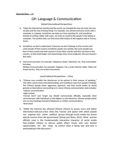 Gp Language And Communication Pdf