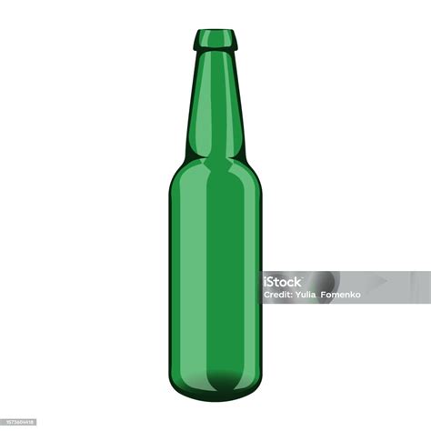 Green Glass Bottle Stock Illustration Download Image Now Alcohol