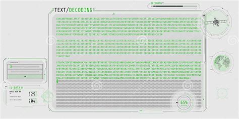 Design Of A Software Interface For Text Decoding Stock Vector
