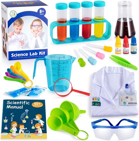 Amazon Kits de ciencia para niños con bata de laboratorio 60