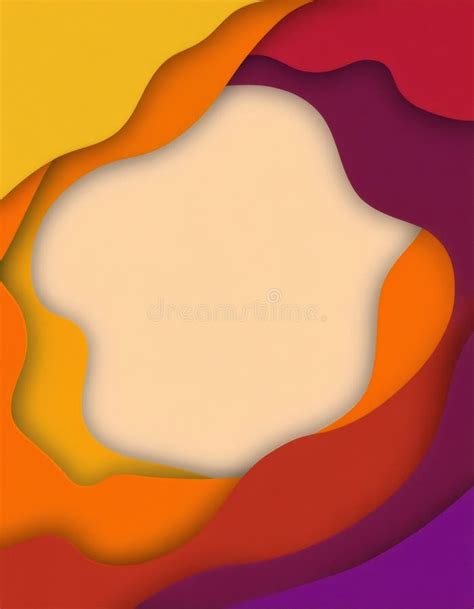 Colorful Abstract Poster Background With Flowing Shapes Creating A