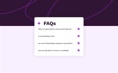 Frontend Mentor Responsive Faq Accordion Using Htmlcssjs Coding