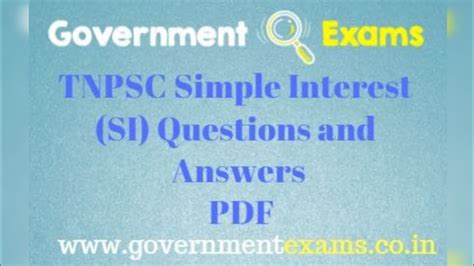 Tnpsc Group 2 Mathematics Simple Interest Tnpsc Group Syllabus 2023