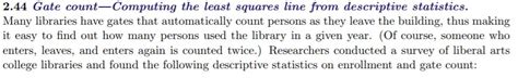 Solved 244 Gate Count Computing The Least Squares Line From