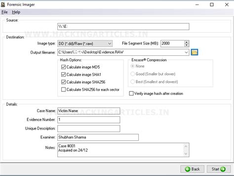Multiple Ways To Create Image File For Forensics Investigation