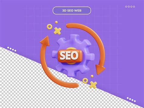 Premium Psd Seo Process 3d Icon