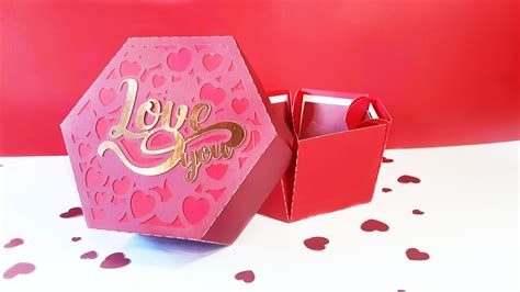 Explosion Box SVG Template Saint Valentine S Day Laser Cut Etsy