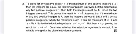 Solved To Prove For Any Positive Integer N If The Chegg