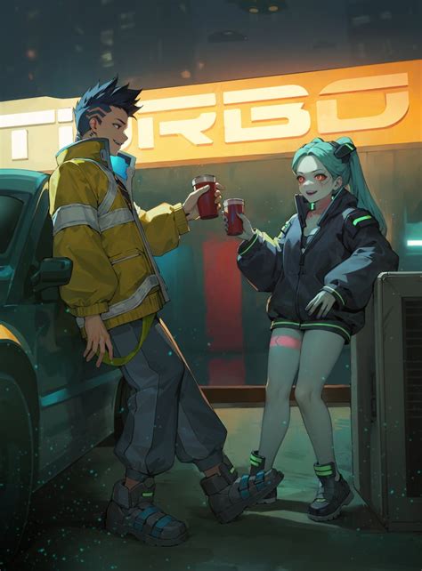 Rebecca And David Martinez Cyberpunk And 1 More Drawn By Iamc95