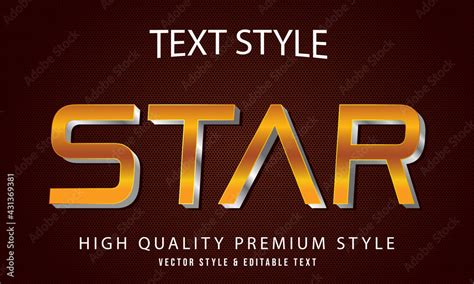 Star Text Effect Vectors Set Elegant Abstract Star Text Effect Star
