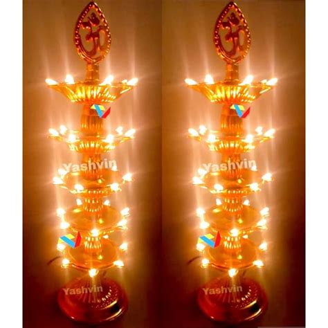 Buy Mandir Light Maha Pack 5 Layer Lamps For Pooja Room Electric Diya
