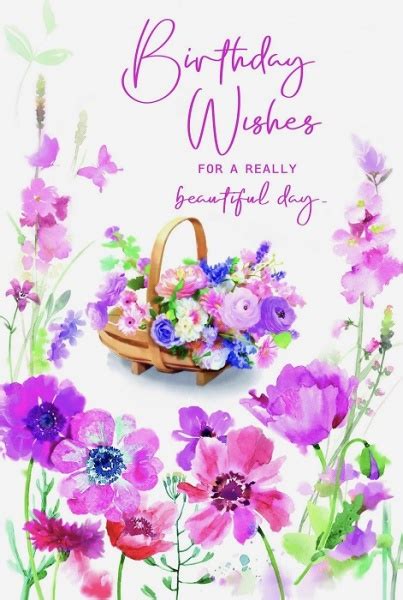 Flowers Female Birthday Card Simon Elvin