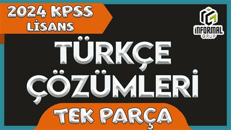 KPSS Lisans Türkçe Soruları ve Çözümleri Tüm Sorular YouTube