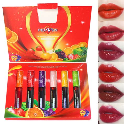 Nude Lip Stain Six Lip Glaze Set Water Light Glass Lip Gloss Lip