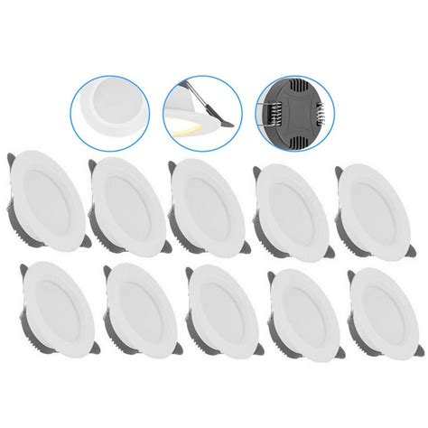 Oyajia Led Einbauleuchte 10x Led Einbaustrahler 5w 230v Ip44 Flach