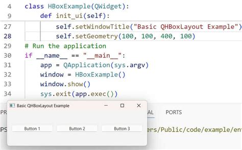 How To Use QHBoxLayout In PyQt6 For Horizontal Layouts