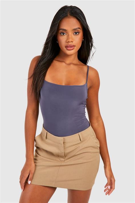 Strappy Double Layer Bodysuit Boohoo Usa