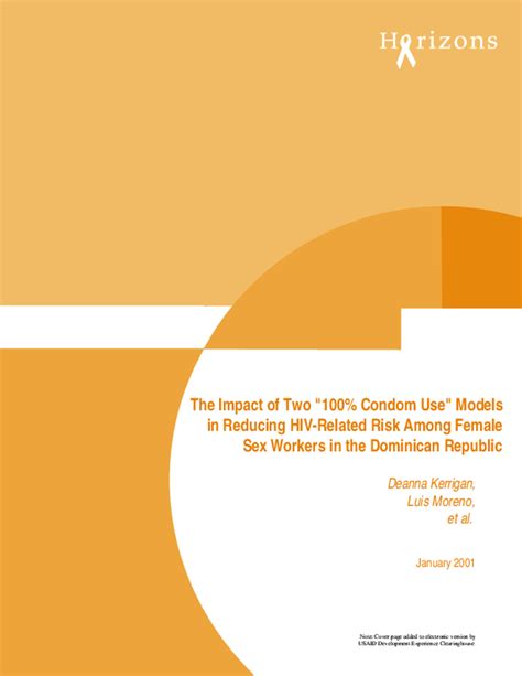 Pdf The Impact Of Two 100 Condom Use Models In Reducing Hiv