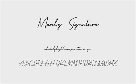 Manly Signature Free Font